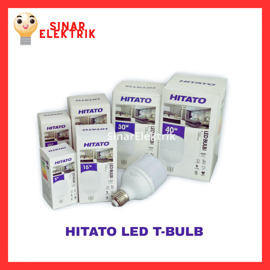 Jual LAMPU HITATO LED T-BULB 5W/10W/15W/20W 6500K PUTIH | Shopee Indonesia