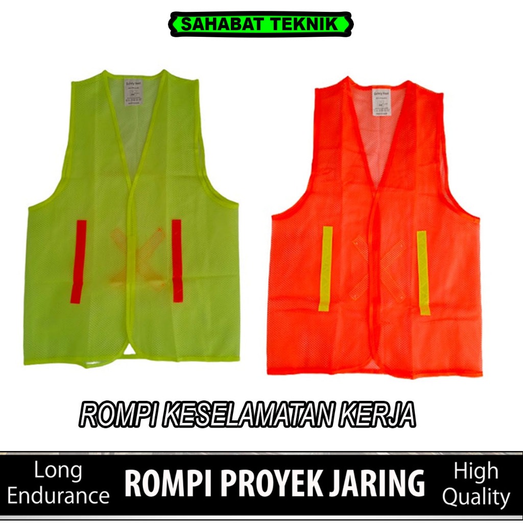 Jual Rompi Proyek Keselamatan Kerja / Rompi Jaring / Safety Vest ...