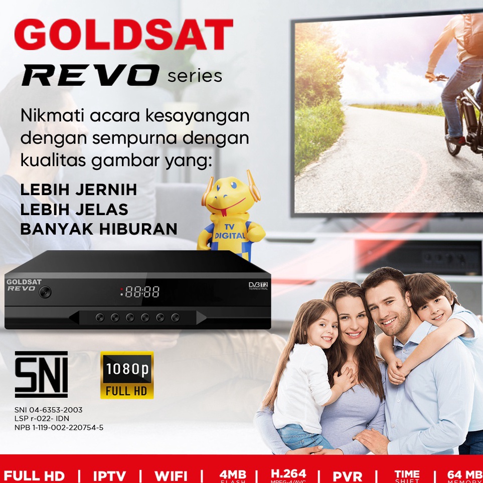 Jual Dbo Set Top Box TV Digital GOLDSAT REVO Receiver STB DVB T2 | Shopee Indonesia