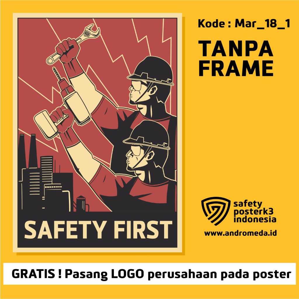 Jual Safety Poster K3: Utamakan Keselamatan_A3 | Shopee Indonesia