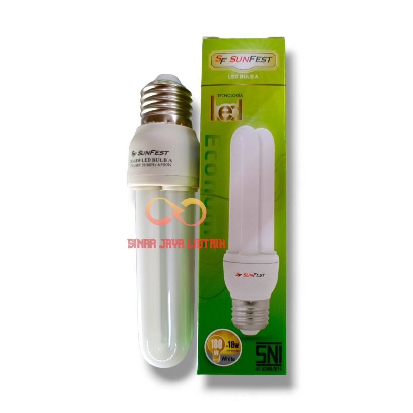 Jual SUNFEST 2U Lampu Lilin Bulb A 18W Lampu LED Hemat Energy 18 Watt ...