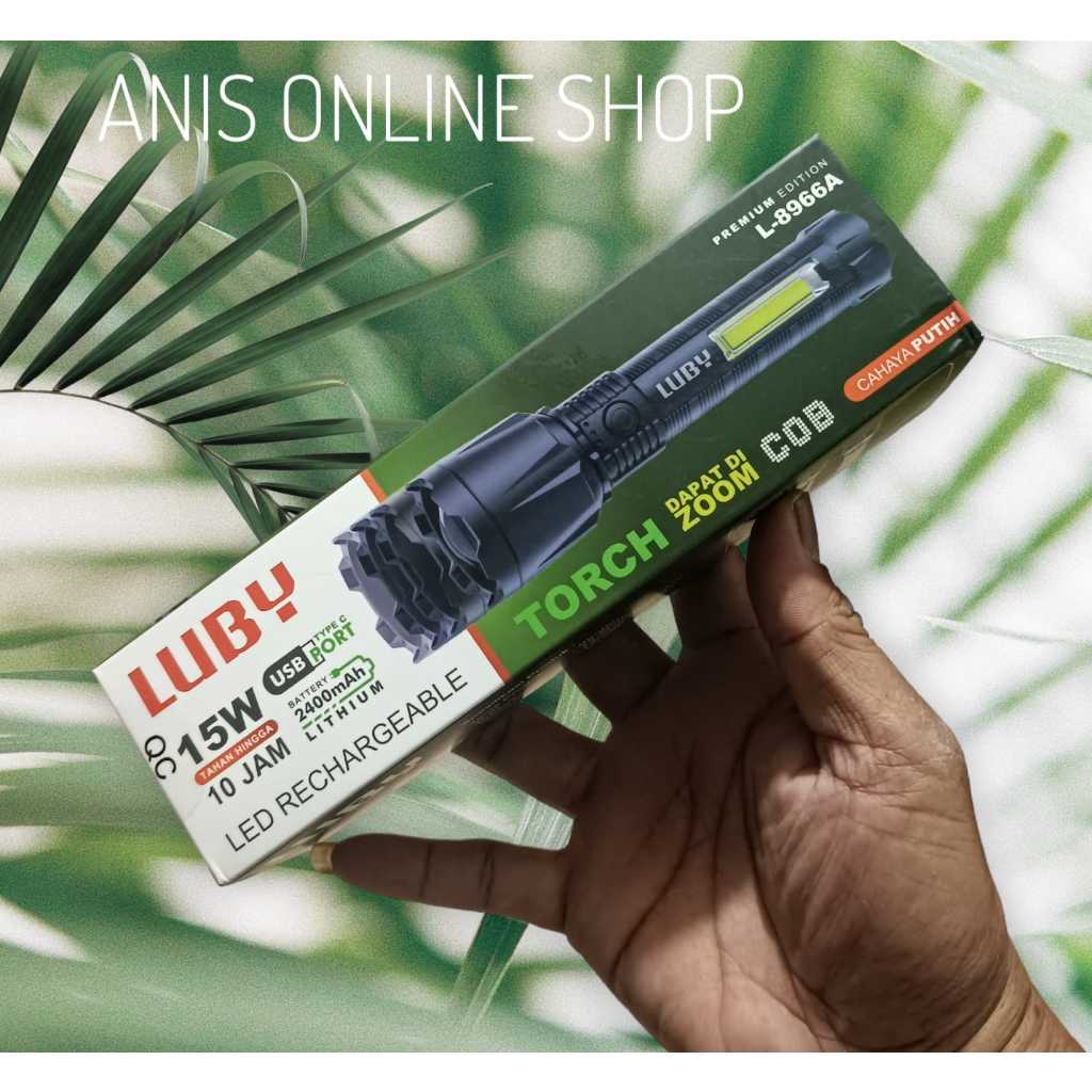 Jual Senter Tangan Luby L8966A L 8966A Torch COB ZOOM | Shopee Indonesia