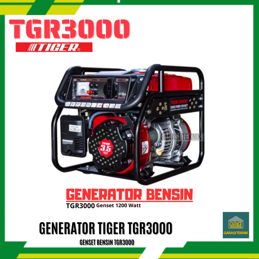 Jual Genset Tiger 1200 Watt TGR3000 Tiger TGR 3000 / Genset 1000 Watt ...