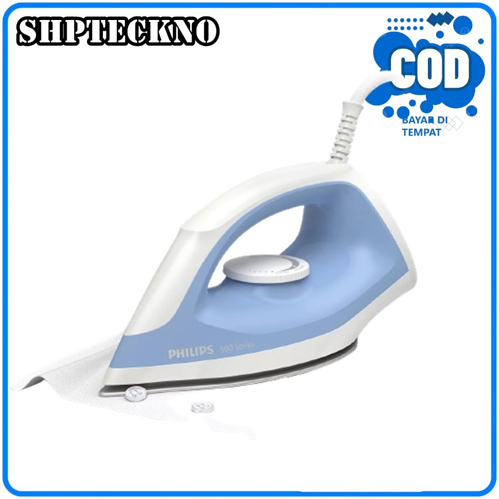 Jual Philips Setrika Dry Iron 500 series 350W DST-0510/20/70 - Biru ...