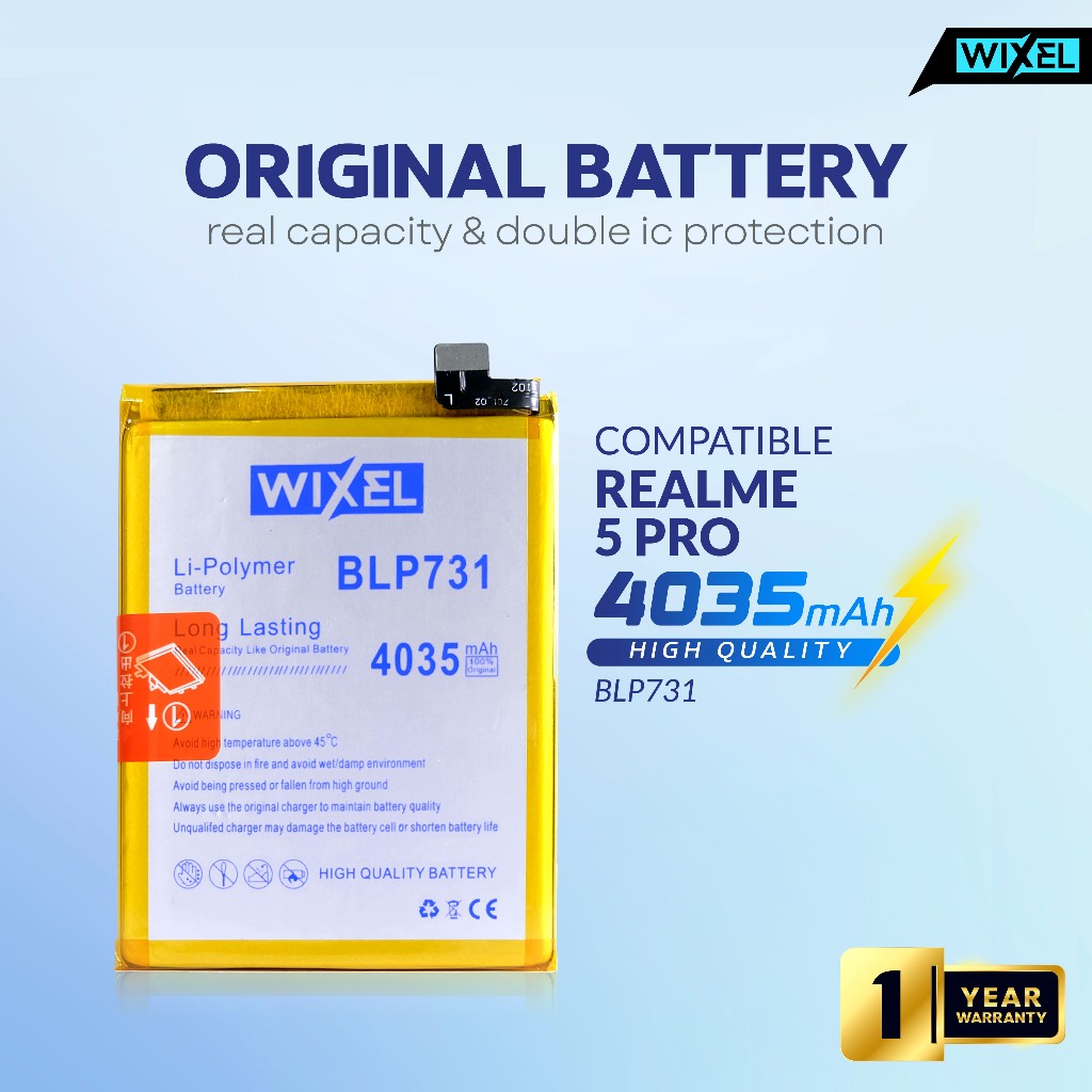 Jual WIXEL Baterai Realme 5 Pro BLP731 Double Power Real Capacity Batre ...