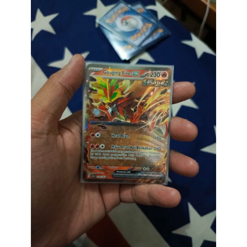 Jual kartu pokemon bahasa Indonesia gouging fire ex RR | Shopee Indonesia