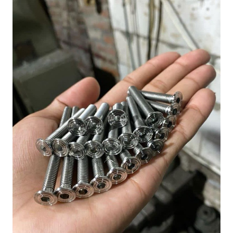 Jual baut blok calter kopling kanan kiri satria 2tak hiu/lumba handmade stainless joss | Shopee ...