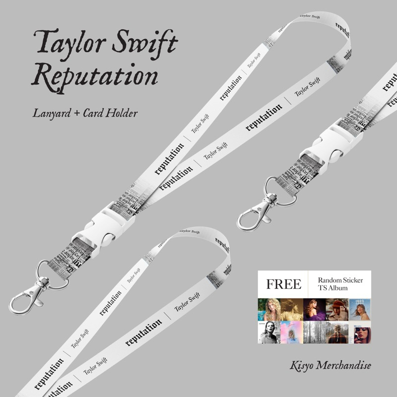 Jual Lanyard Taylor Swift - Reputation (White) | Merchandise Taylor ...