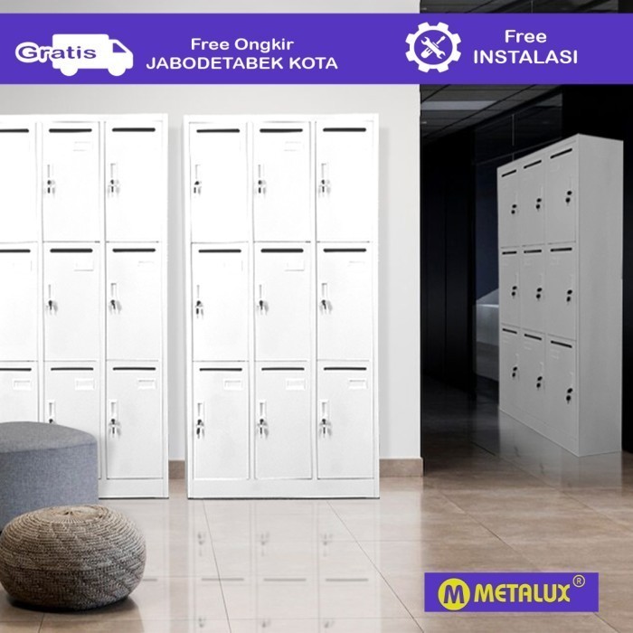 Jual METALUX KAMA IX - Lemari Loker Besi 9 Pintu Locker Kabinet | Shopee Indonesia