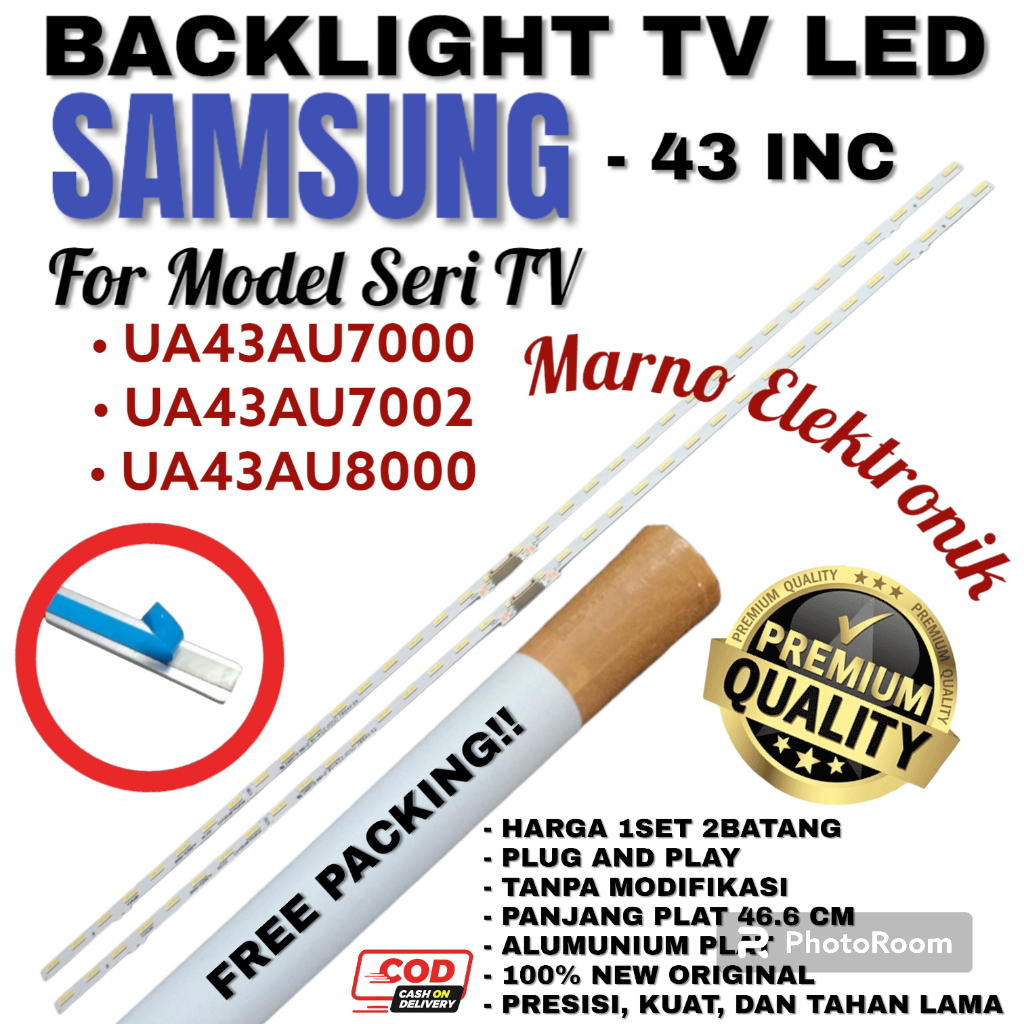 Jual BACKLIGHT TV LED SAMSUNG 43 INC INCH UA43AU7000 UA43AU7002 UA43AU8000 43AU7000 43AU7002 ...