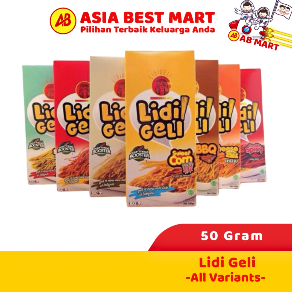 Jual Lidi Geli Bbq, Seaweed, Spicy Mie Lidi Tekstur Renyah Dengan Bumbu ...