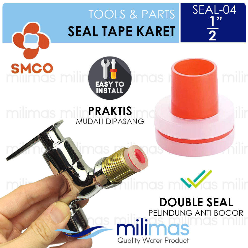 Jual SMCO SEAL TAPE KERAN DOUBLE RING - Seal Keran Air Plug In ANTI ...