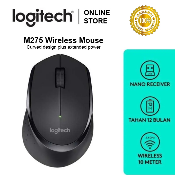 Jual Logitech M275 Wireless Mouse | Shopee Indonesia