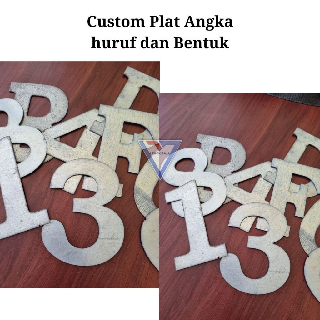 Jual CUSTOM HURUF ANGKA BENTUK PLAT BESI BEBAS BENTUK CEPAT JADI SIAP ...