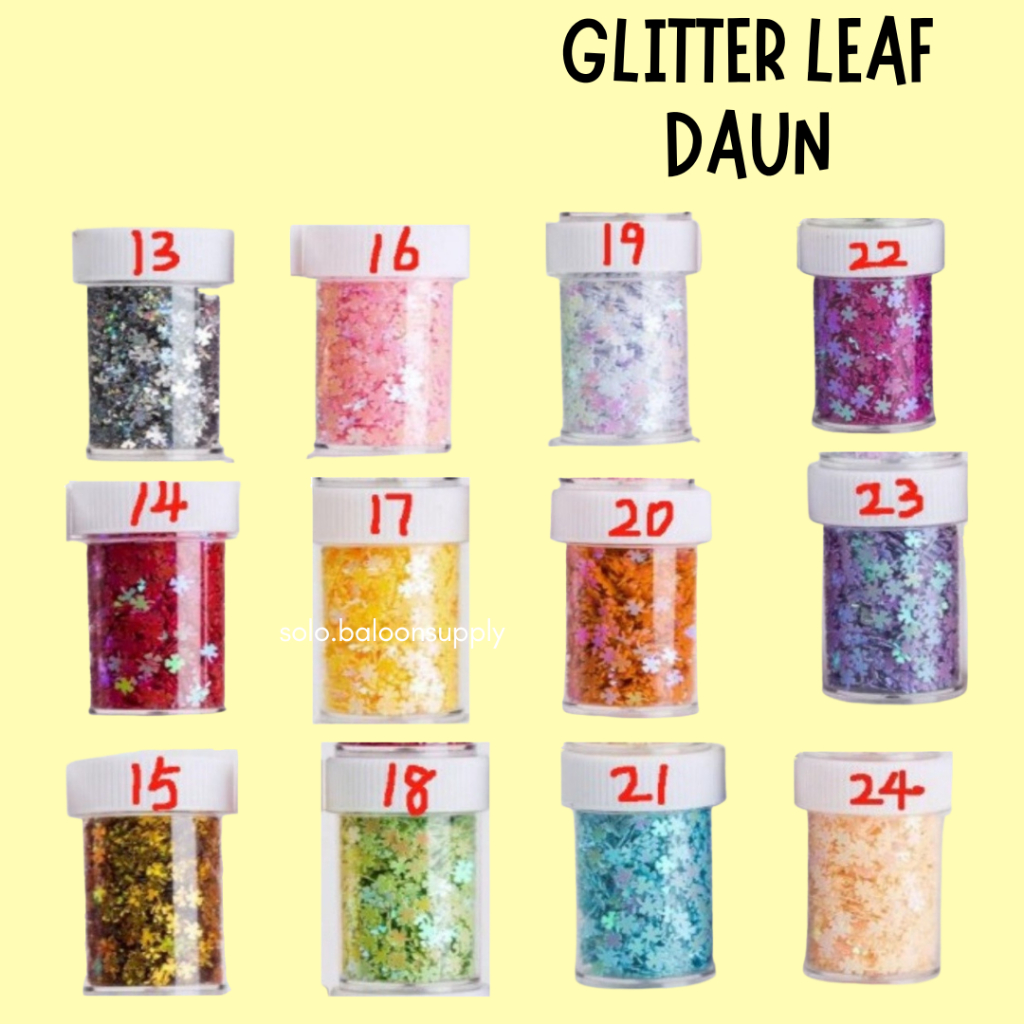 Jual Glitter Bentuk Leaf Daun Powder Resin Premium Quality Craft ...