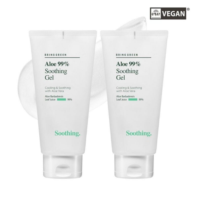 Jual BRINGGREEN Aloe 99% Soothing Gel Double Pack (300mL*2ea) | Shopee ...