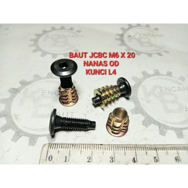 Jual BAUT JCBC M6 X 20 NANAS OD / MEBEL/ FURNITURE/ KNOCKDOWN | Shopee Indonesia