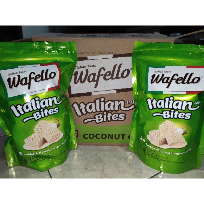 Jual Wafello Italian Bites Share it rasa Coconut Cream isi 24 pcs ...
