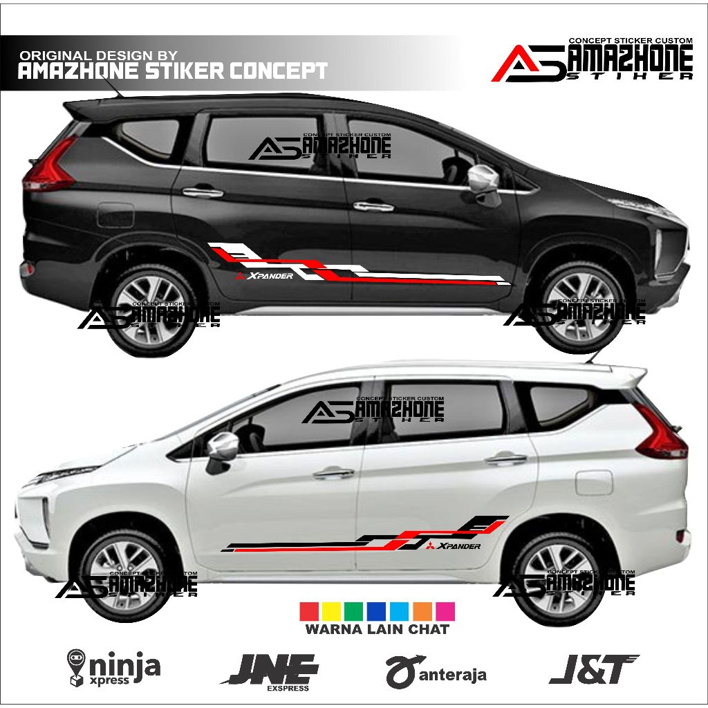 Jual Stiker mobil xpander all new stiker cutting bstriping mobil all new xpander minimalis ...