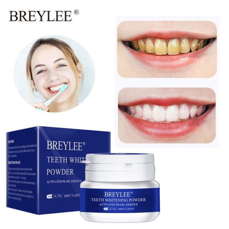 Jual Breylee Teeth Whitening Powder Mencerahkan Gigi (1Pcs) | Shopee ...