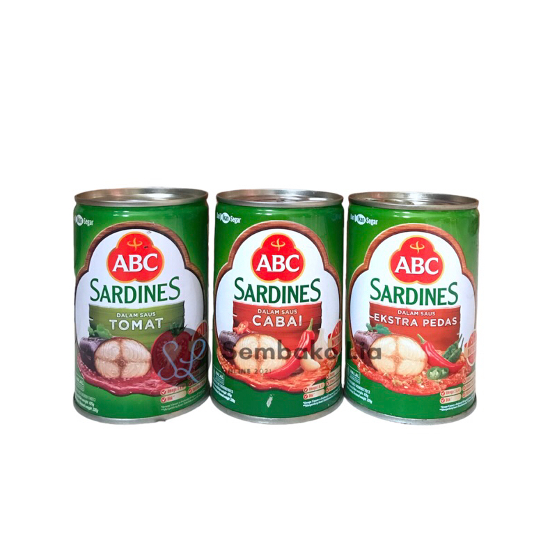 Jual Sarden ABC Sardines Tomat Cabai Extra Pedas 425gr | Shopee Indonesia