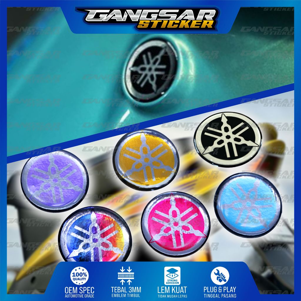 Jual emblem timbul garputala mio / emblem garputala mio smile / emblem ...