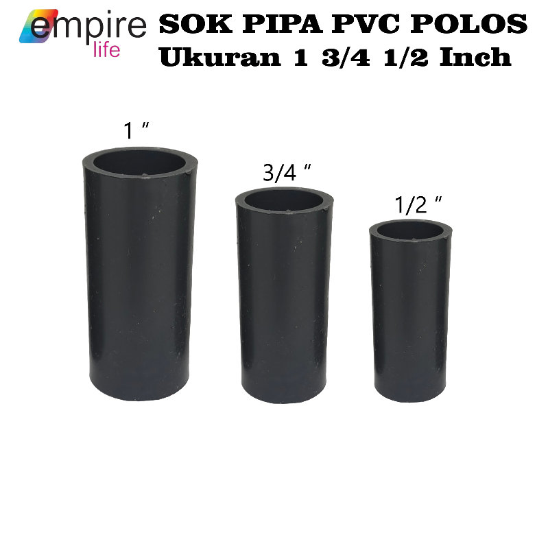 Jual Sok Socket Sock Lurus Polos 1/2 Inci 3/4 inci 1 Inci Sambungan ...