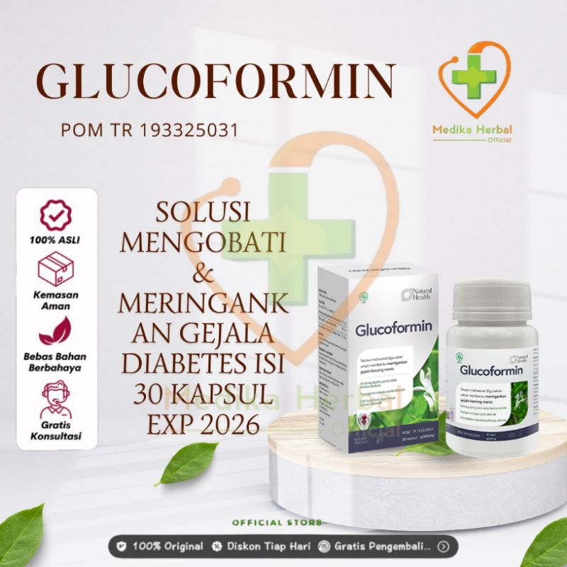 Jual Glucoformin Asli Original Obat Diabetes Herbal Kencing Manis Gula ...