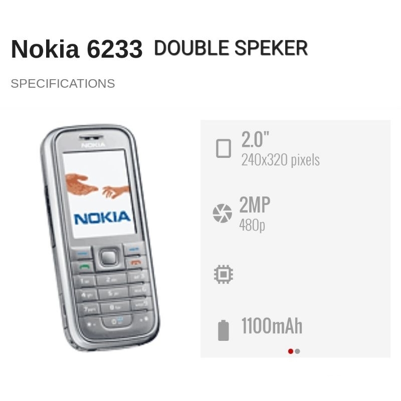 Jual NOKIA 6233 XPRESS MUSIK DOUBLE SPEKER HP IMUT PENUH MUSIK 100% ...