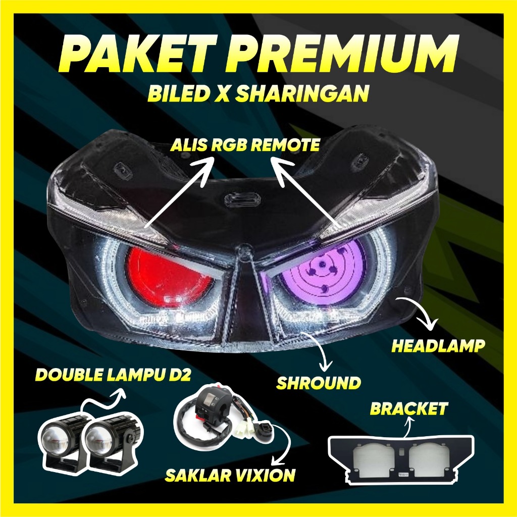 Jual Variasi Motor Full set headlamp BiLED Sarengan Vario 125/150 ...