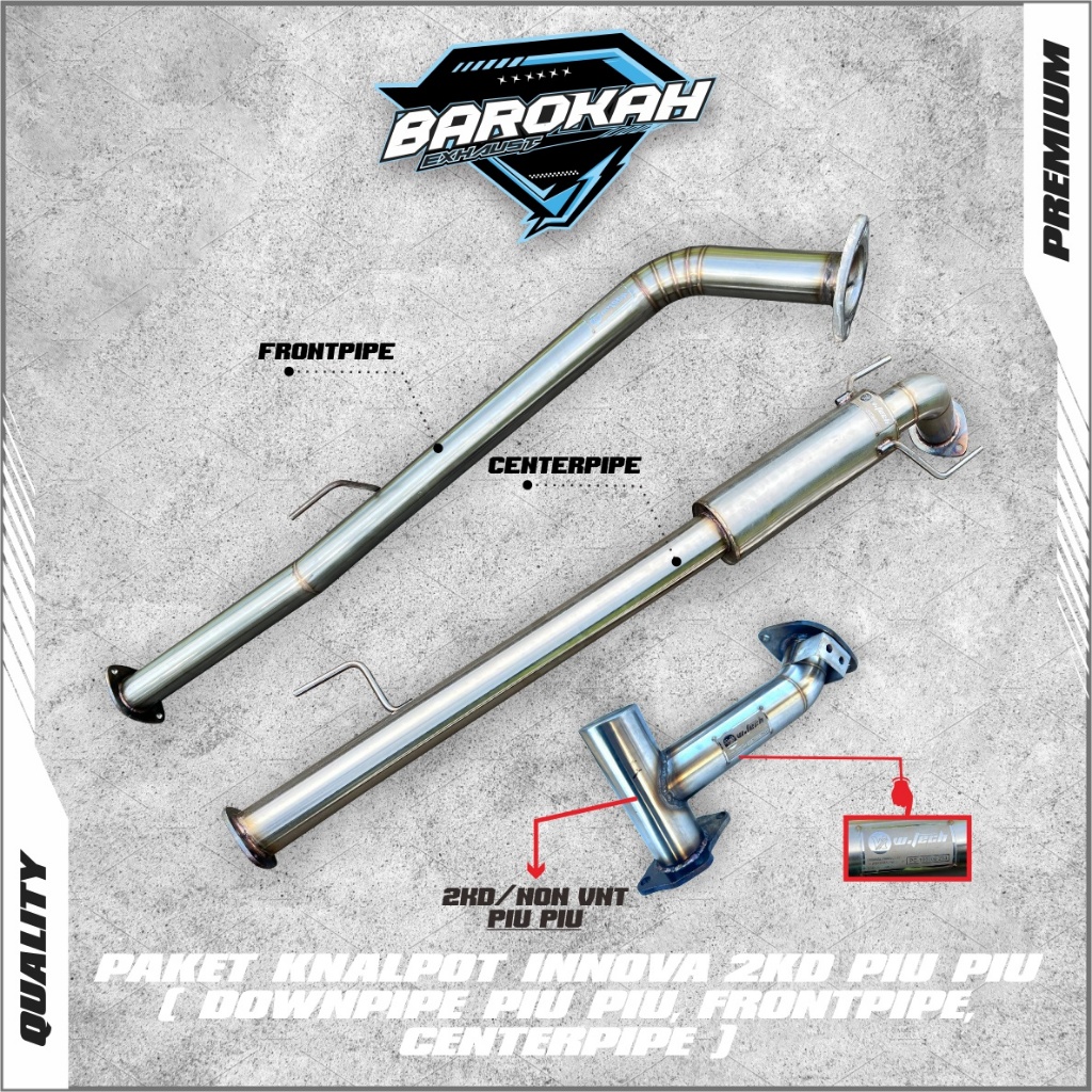 Jual PAKET KNALPOT INNOVA 2KD / NON VNT PIU PIU ( DOWNPIPE PIU PIU ...