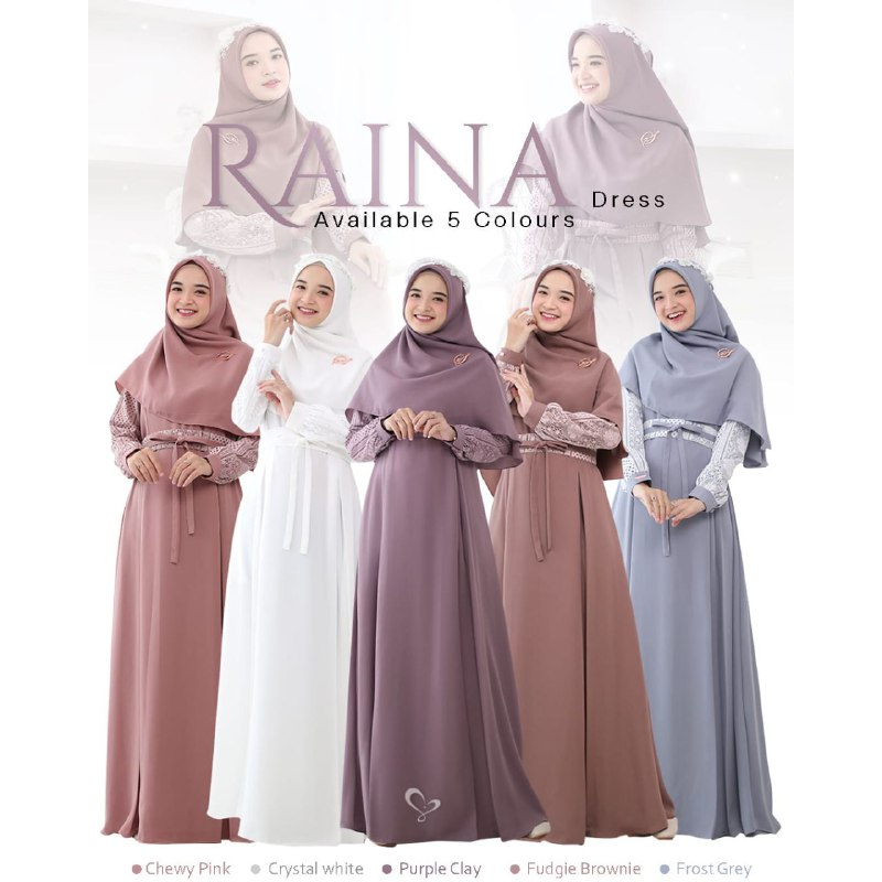 Jual Salvina Hijab Raina Dress Quality Premium - Dress Only | Shopee ...