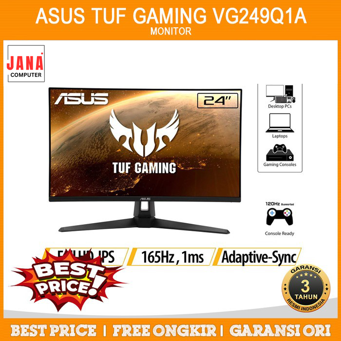 Jual LED ASUS TUF GAMING VG249Q1A 24" IPS 165Hz 1ms FreeSync Monitor ...