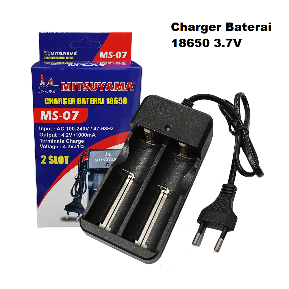 Jual Charger Battery 18650 1 - 2 - 4 slot Mitsuyama Casan baterai 18650 ...