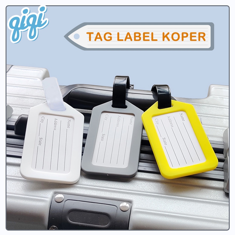 Jual Name Tag koper tag luggage tag plastik koper gantungan koper/tag ...