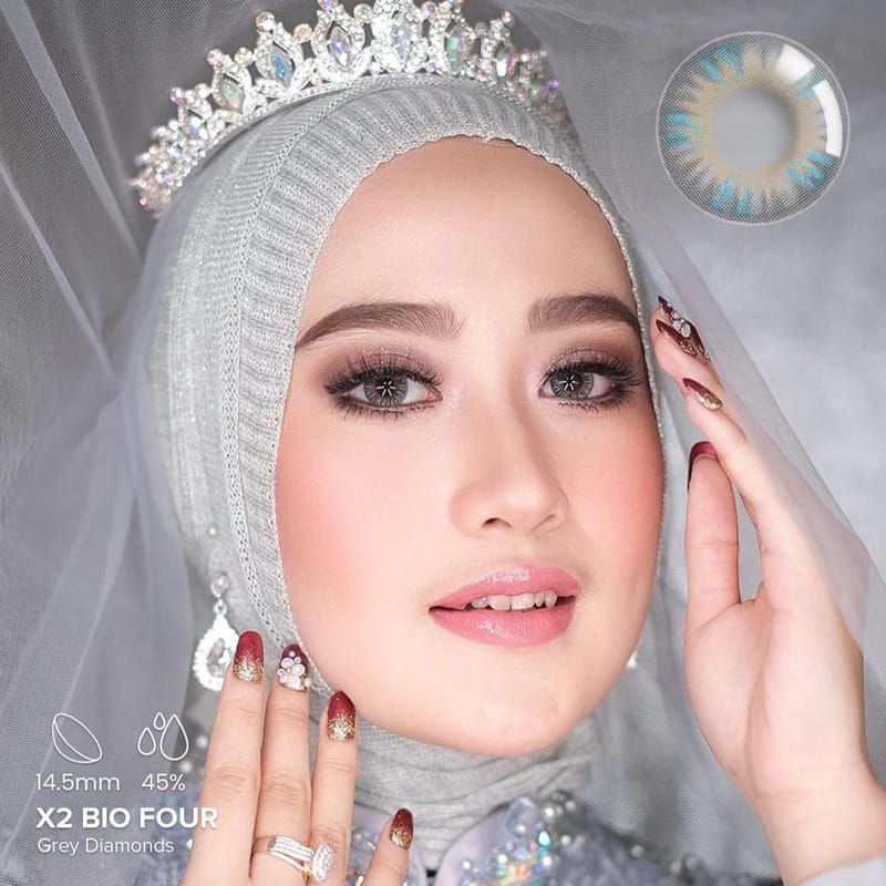Jual BUY1, GET1! Softlens X2 BIO FOUR Grey Diamond Chocolate Mousse ...