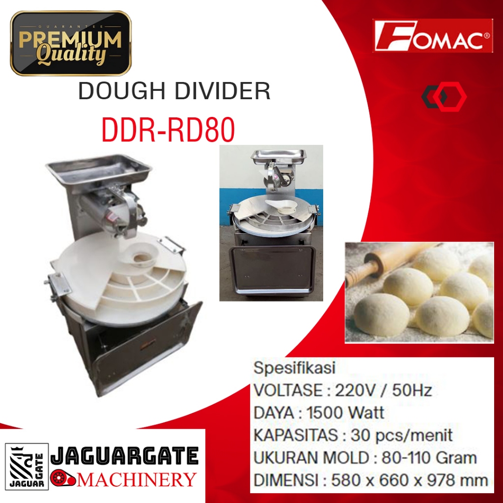Jual Fomac Rotate Dough Divider Machine DDR-RD80 / Mesin Pembagi Adonan ...
