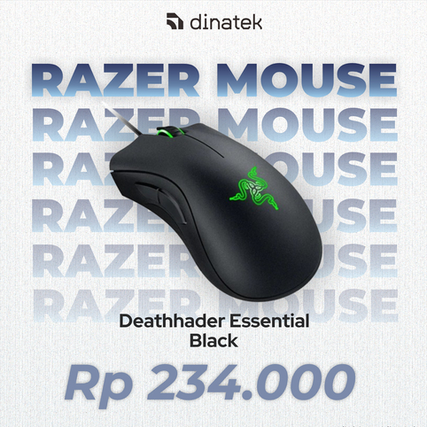 Jual Razer DeathAdder Essential Ergonomic Gaming Mouse Black | Shopee Indonesia