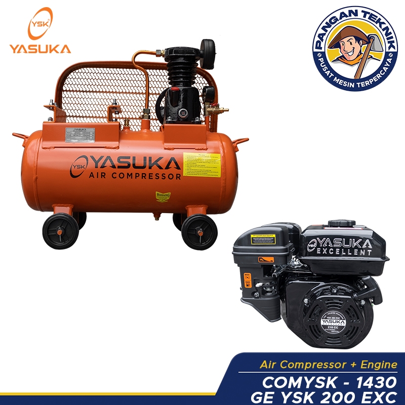 Jual MESIN USAHA KOMPRESOR YASUKA SET PENGGERAK BENSIN | 1/4 HP 30 L ...