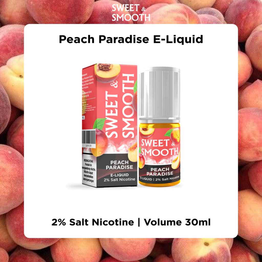 Jual Sweet and Smooth Liquid Peach Paradise 30ML 20MG Salt Nic | Shopee ...