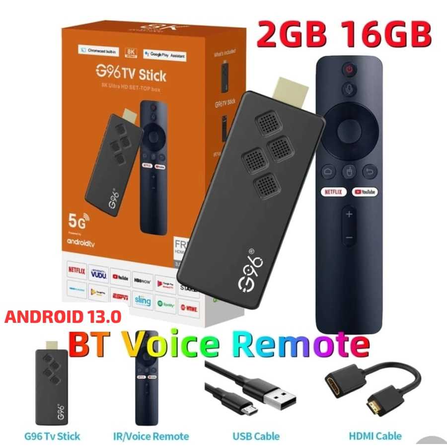 Jual Tv Stick 8K Android 13 Smart Tv G96 Voice Remote Bluetooth ...