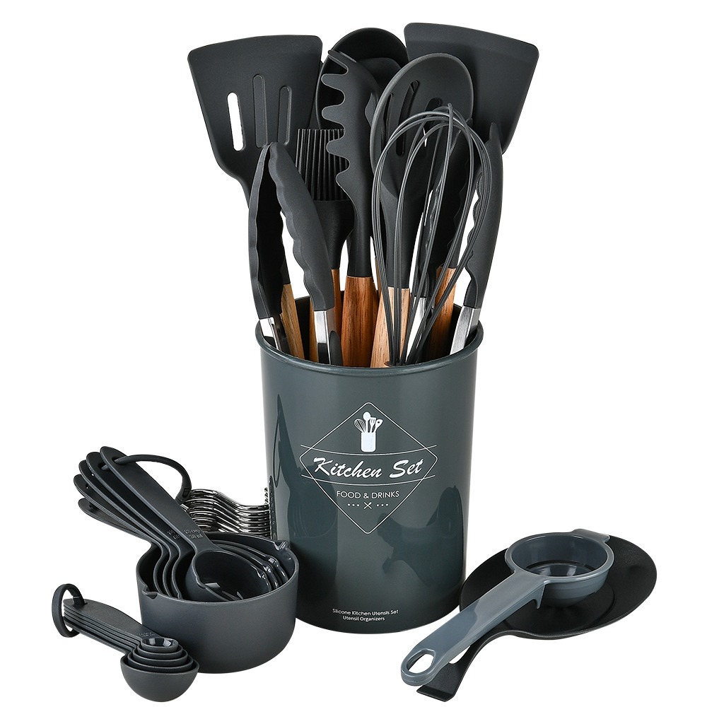 Jual SPATULA SILICONE Set 17 Pcs / SUTIL Silikon Alat Masak UTENSIL ...