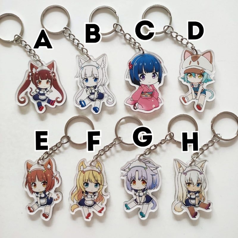 Jual Keychain Anime Nekopara 1 Chocola Vanilla Shigure Cacao Azuki ...