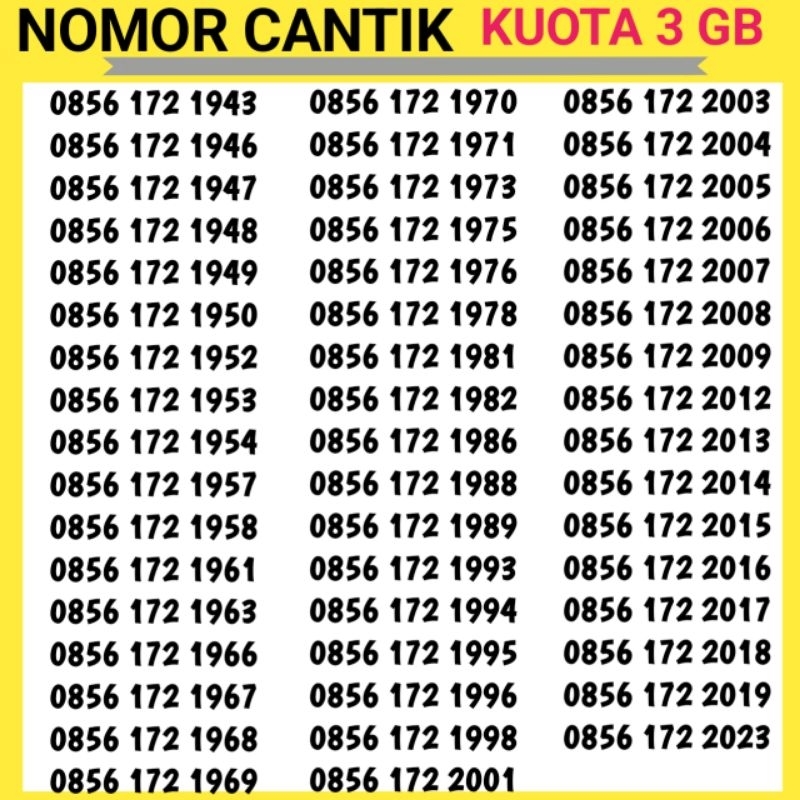 Jual Nomor Cantik m3 Indosat cod Murah 11 digit | Shopee Indonesia