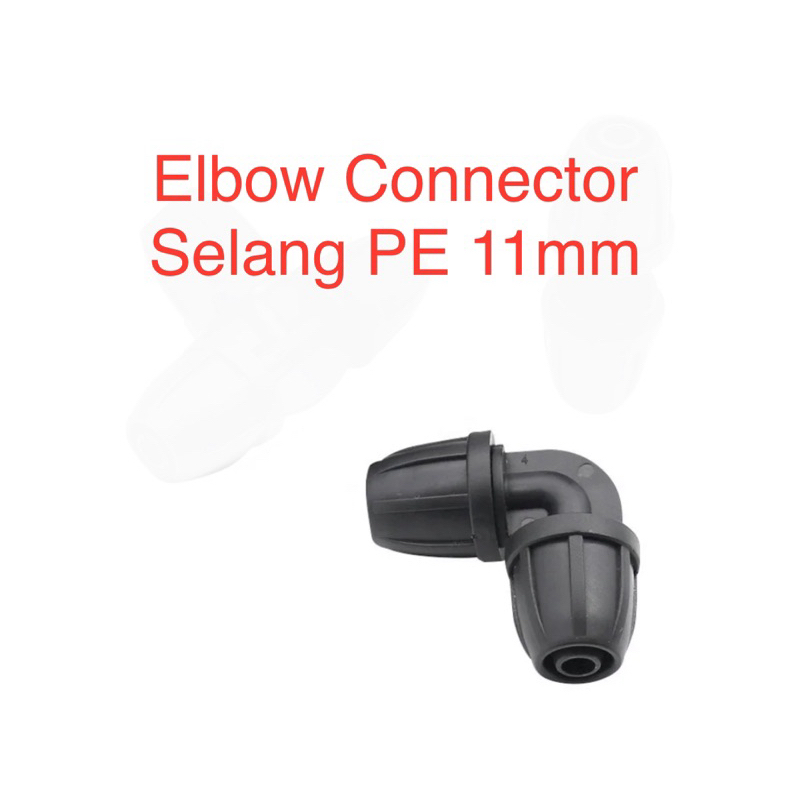 Jual Konektor Siku L Elbow Lock Nut Nepel Selang PE 11mm Irigasi Hose ...