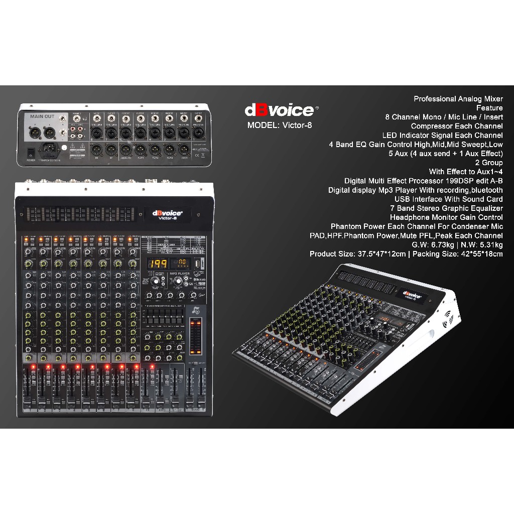 Jual Mixer dB Voice Victor 8 Original | Shopee Indonesia