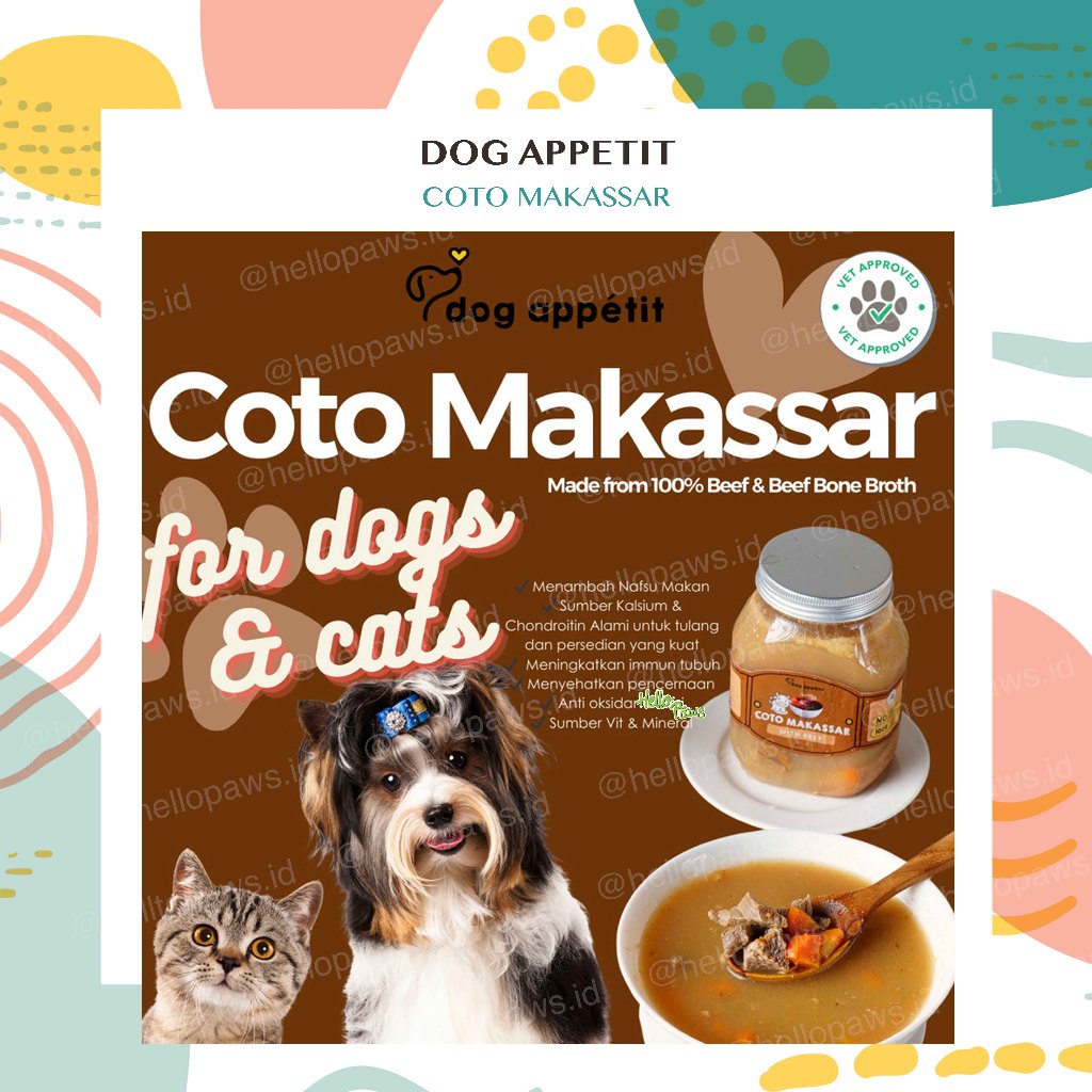 Jual DOG APPETIT - Coto Makassar for Dog Cat anjing bone broth kucing ...