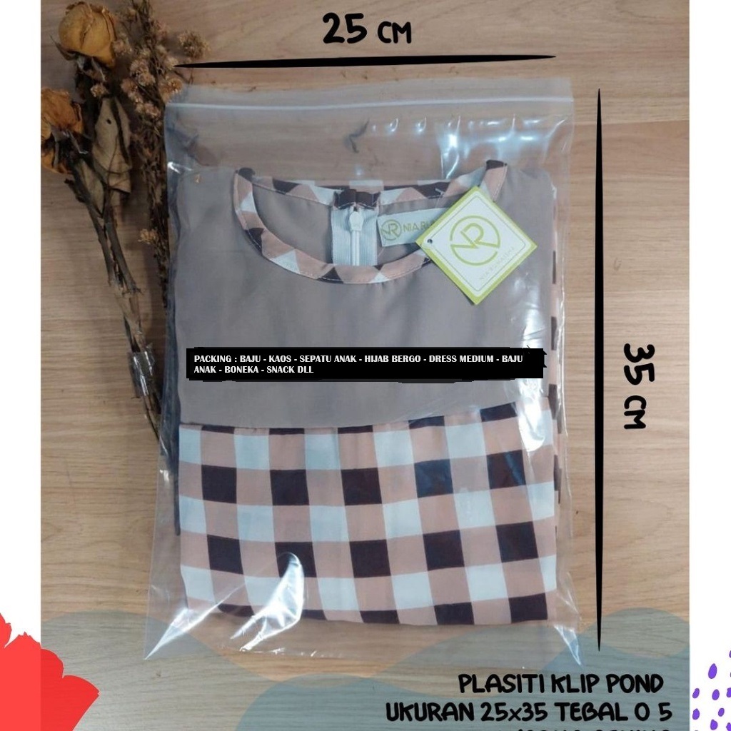 Jual Plastik Packing Baju - Plastik Klip Pond 20x30 - 25x35 - 30x40 ...