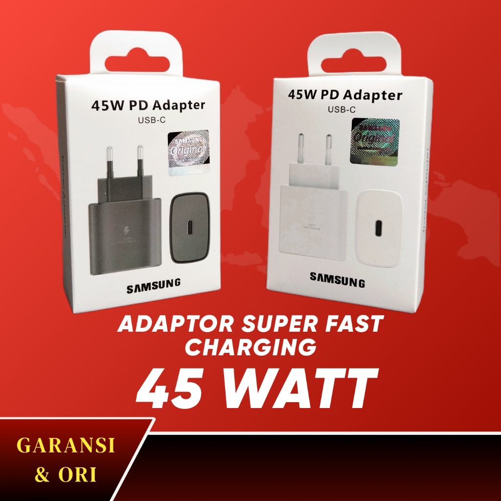 Jual Adaptor Samsung S24 Plus S24 Ultra Super Fast Charging 45 Watt Adapter | Shopee Indonesia