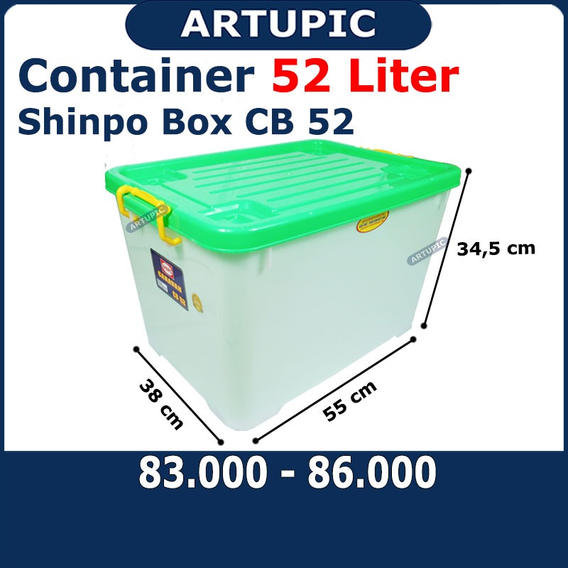 Jual Container 52 Ltr Shinpo Box CB 52 Caravan Kontainer Storage Plastik Multifungsi Keranjang ...